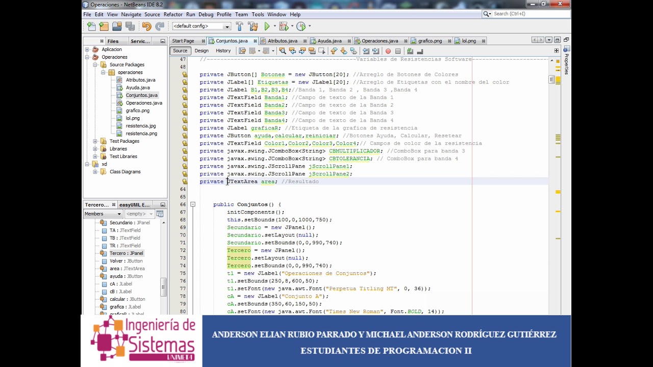 Operaciones de Conjuntos programado en JAVA - YouTube