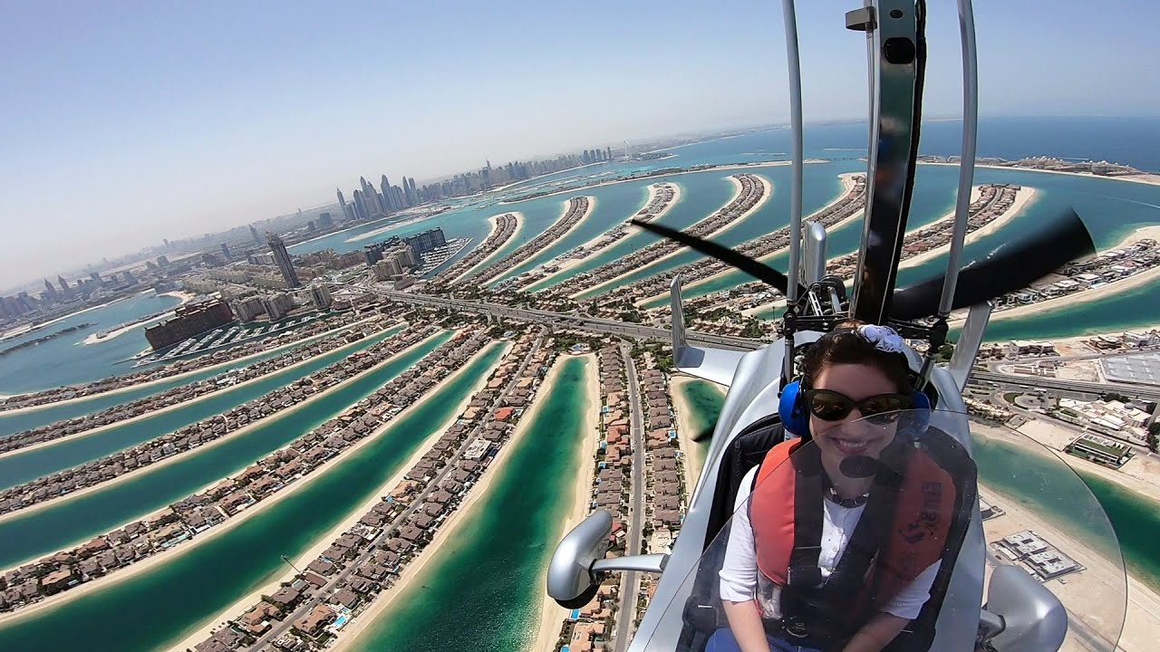 Open Gyrocopter Airplane Flight - SkyHub Skydive Dubai - YouTube