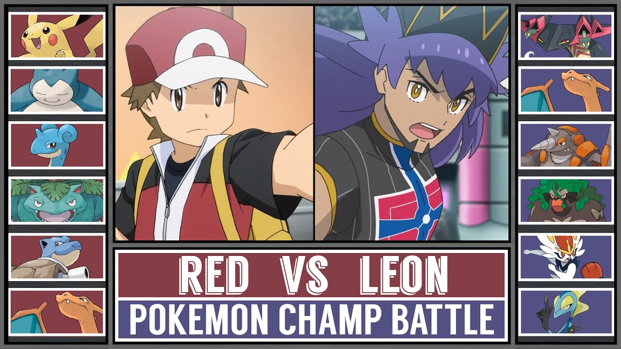 Pokémon Anime Battle: RED vs LEON - YouTube