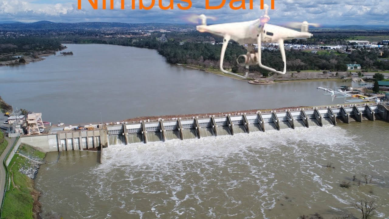DJI Phantom 4 Pro - Drone Flying Over Nimbus Dam - After Heavy Rain ...
