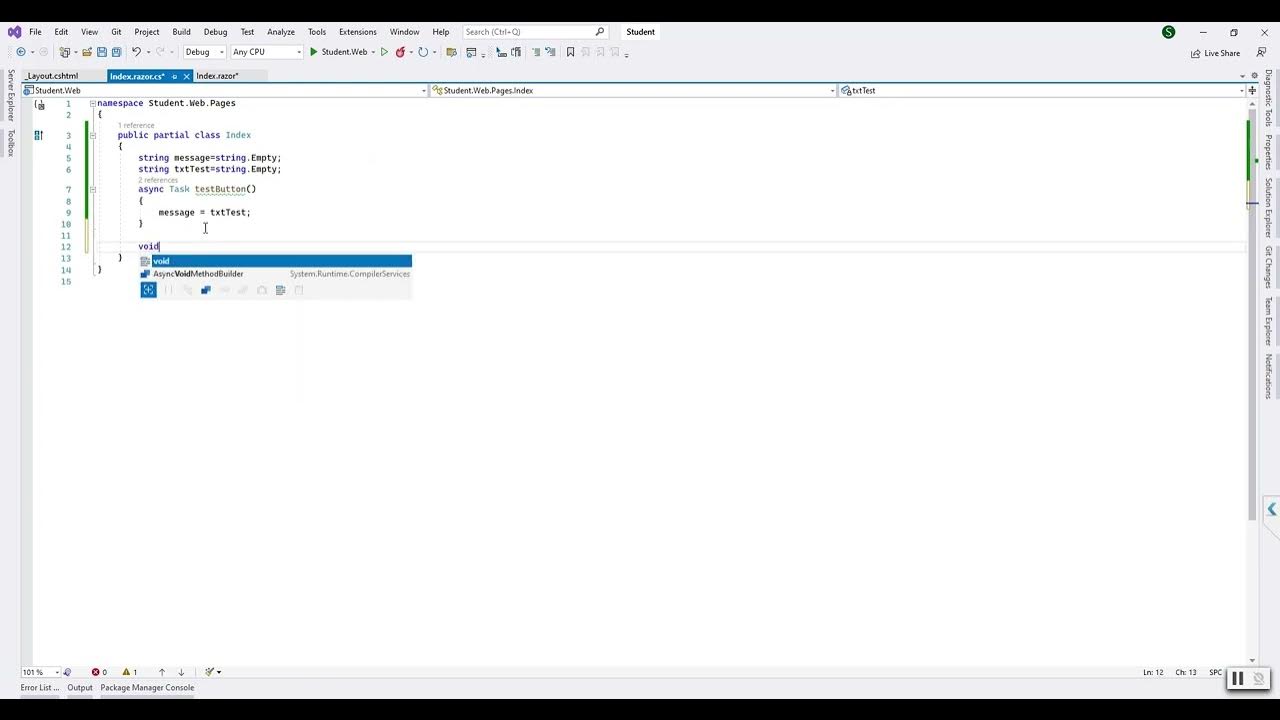 how to create button click event in blazer. how to use java script in blazor - YouTube