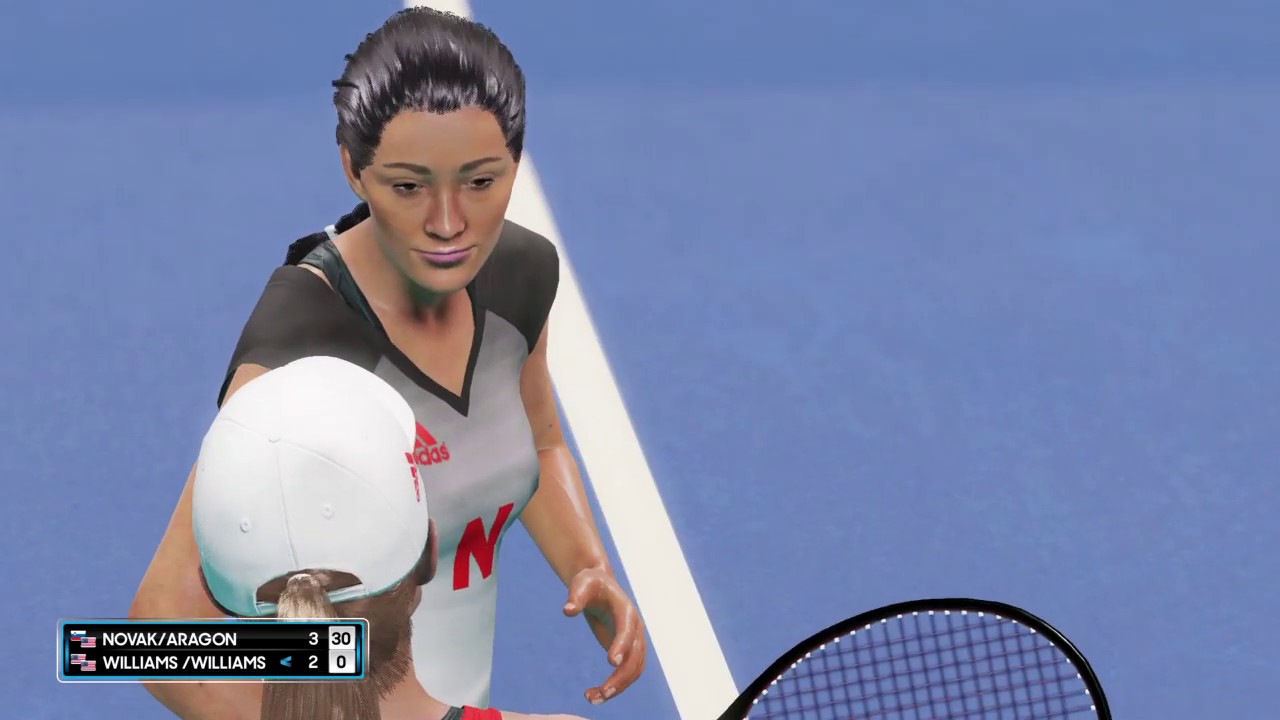 Kristina Novak and Jessica Aragon vs Serena and Venus Williams in ...