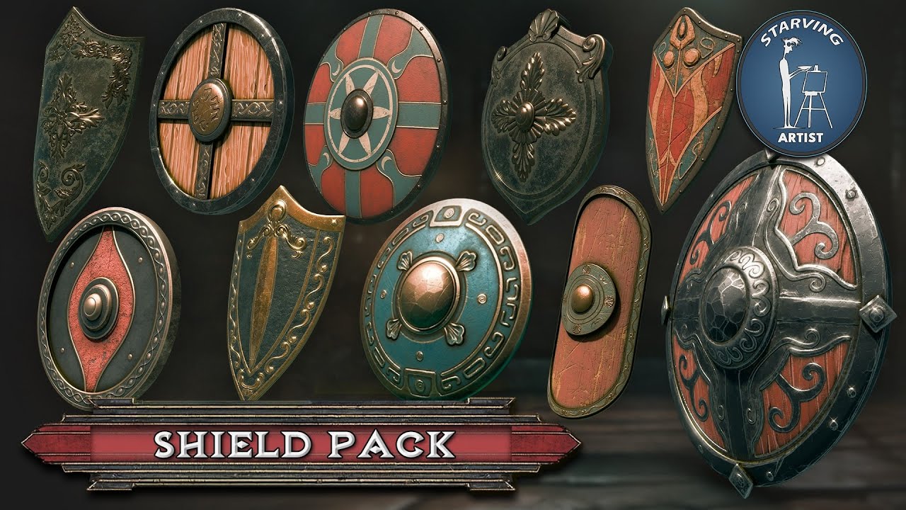 Stylized Shield Pack for Blender & Game Design | 3D Weapon Assets - YouTube