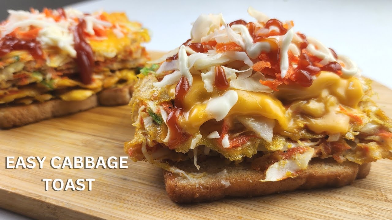 Easy Breakfast Cabbage Sandwich Toast | Tasty Cabbage Recipe - YouTube
