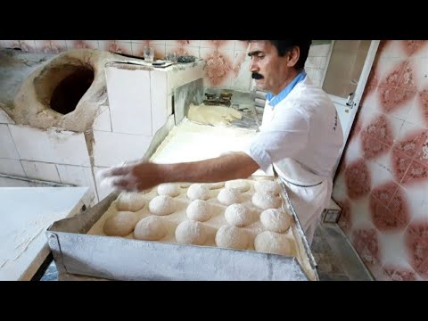 Baking bread|baking Iranian bread|cooking Traditional tandoori bread of ...