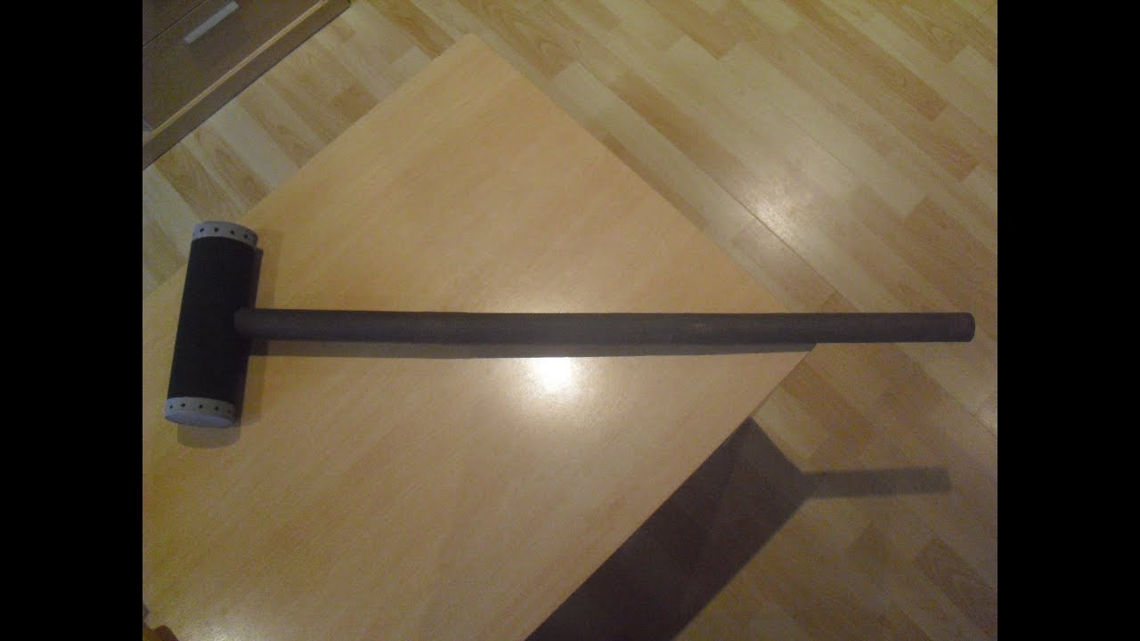 Como hacer un martillo o maza medieval reciclando tubos de cartón ...