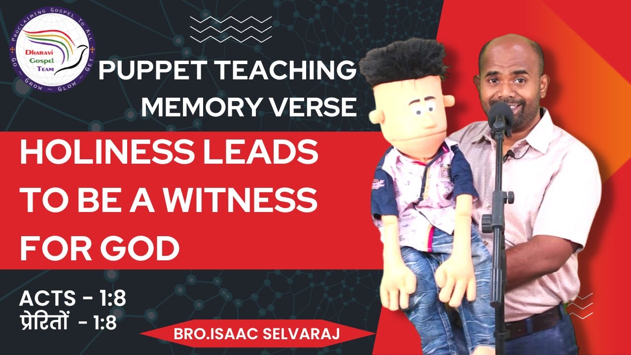 Holiness leads to be a witness for God | Puppet - Memory Verse | Hindi ...