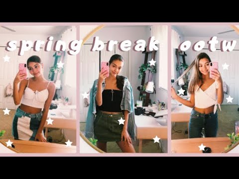 vlogging my spring break outfits for a week!! - YouTube