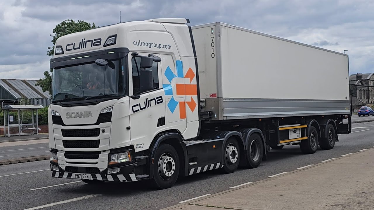 Culina Eddie Stobart Scania Lorry H6464 At Sheffield On Morrisons - YouTube