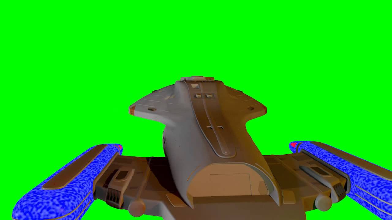 U.S.S. Voyager NCC-74656 star trek 3D model animation s01r01 green ...