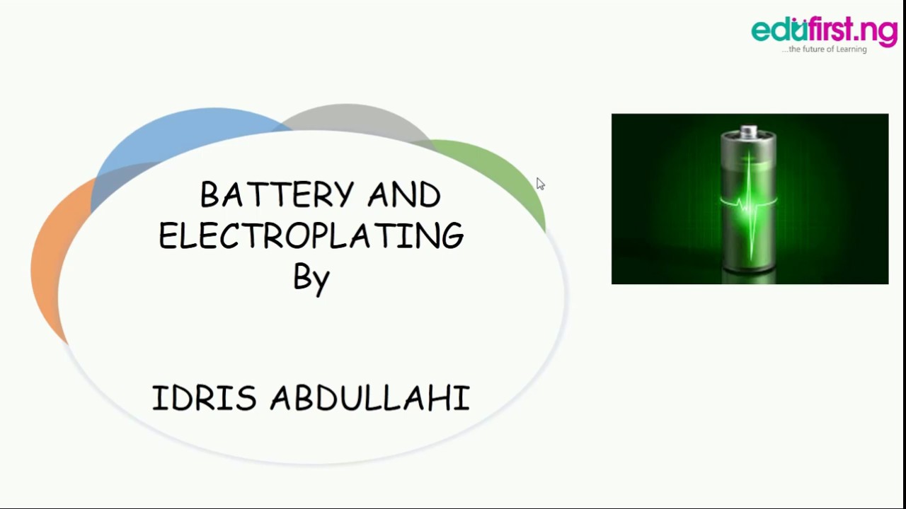 Physics in Technology: Battery, Electroplating | Physics | SS3 | 3rd ...