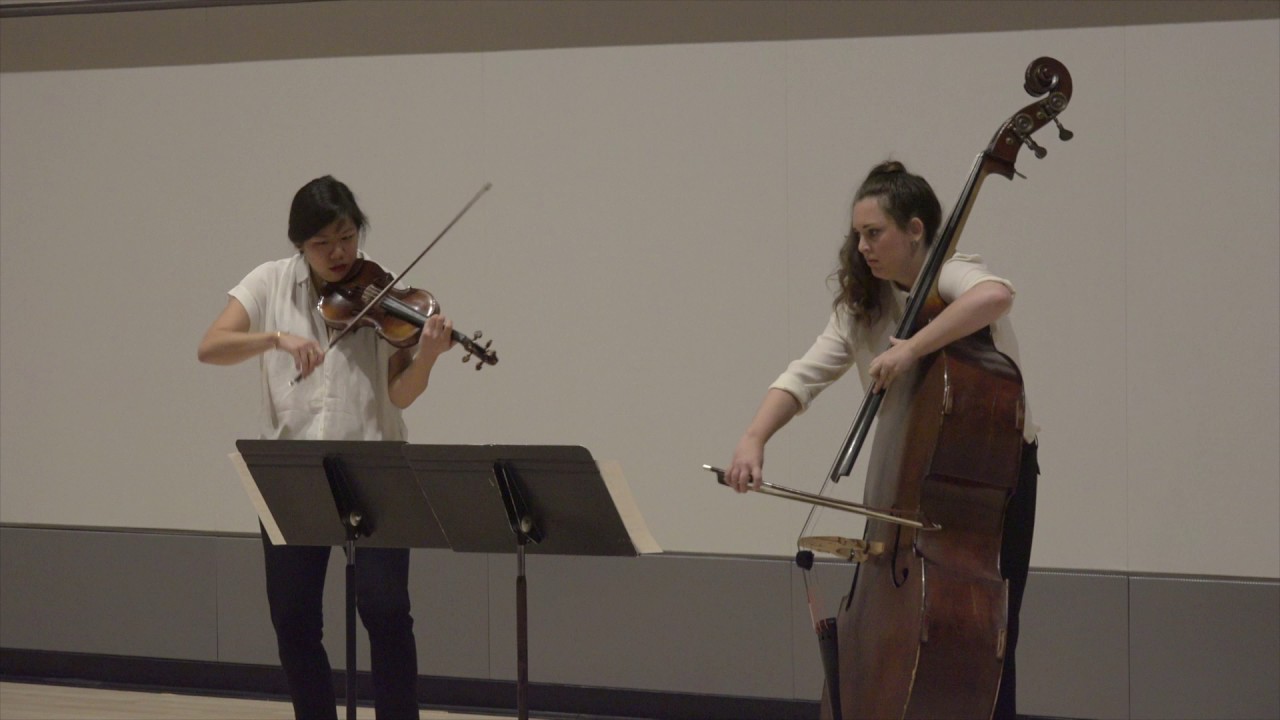 Concerto Duo, mvmt i, by Edgar Meyer, performed by Megan McDevitt and ...