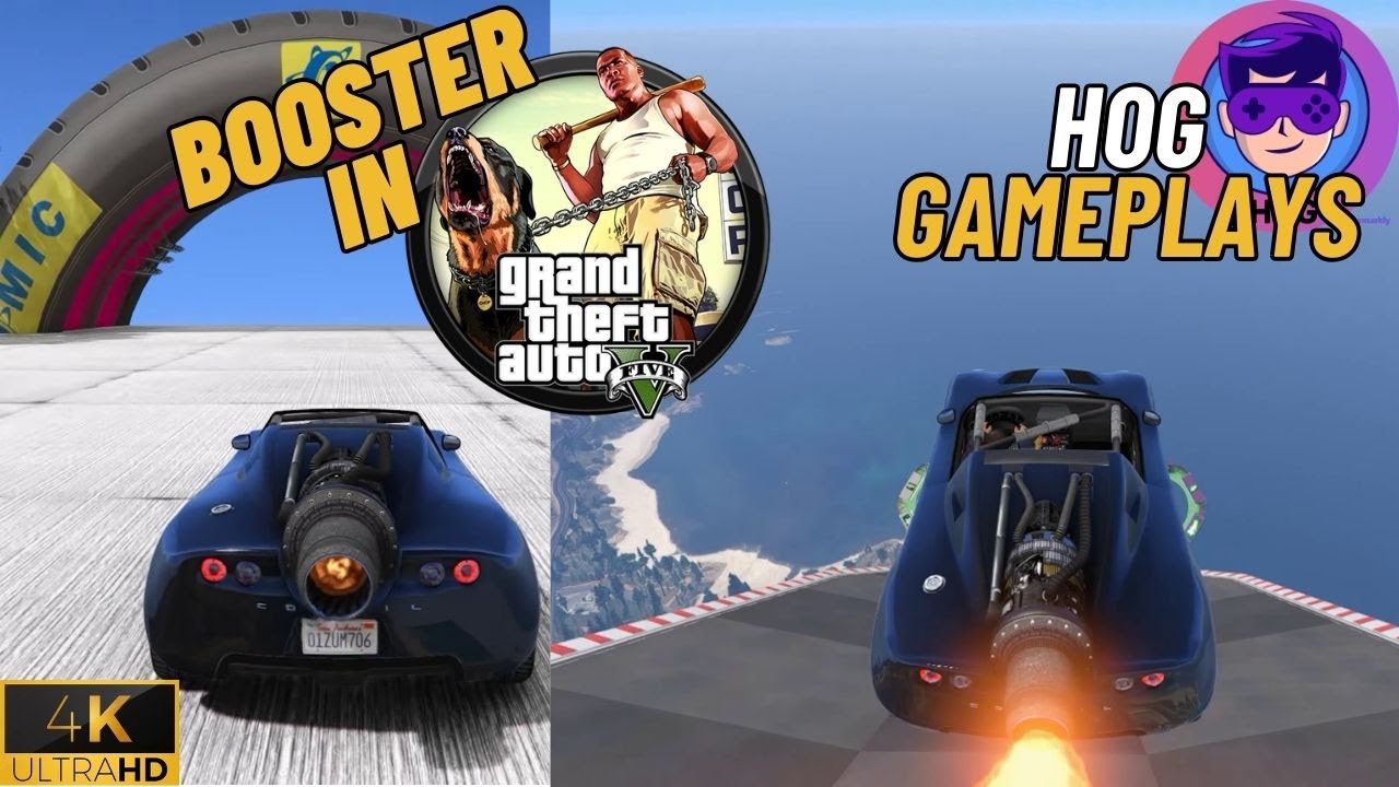 GTA V : Car Booster Unbelievable JUMP 😍 l HOG Gameplays l 60 FPS l 4K ...