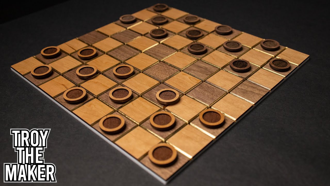 Laser Cutting a Checkerboard out of Wood and Acrylic - YouTube