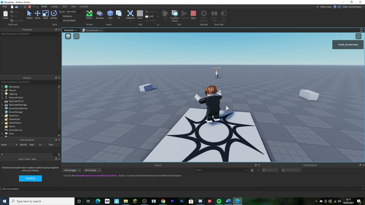 How to make an NPC walk from point A to point B in ROBLOX Studio 2021 ...
