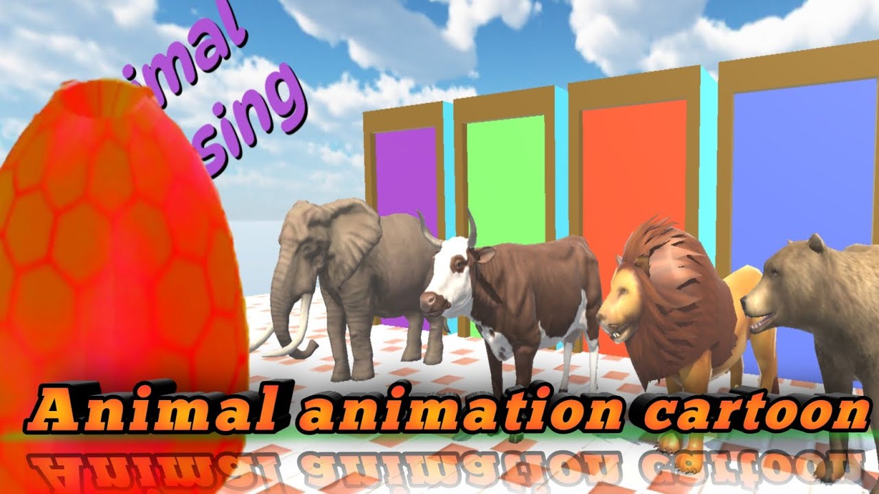 4 Paint animal cartoon video||3d animation cartoon video||animal ...