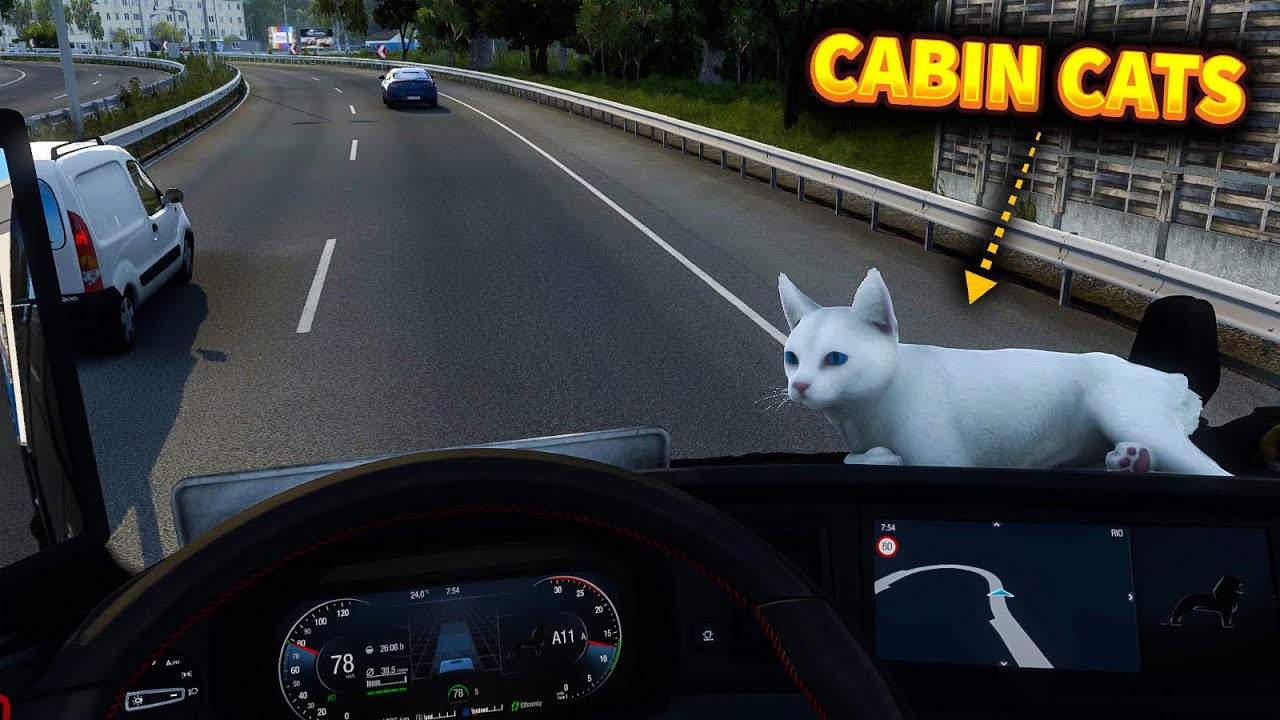 Farsel's Cab Cats Mod For ETS2 1.47 | ETS2 1.47 MODS - YouTube