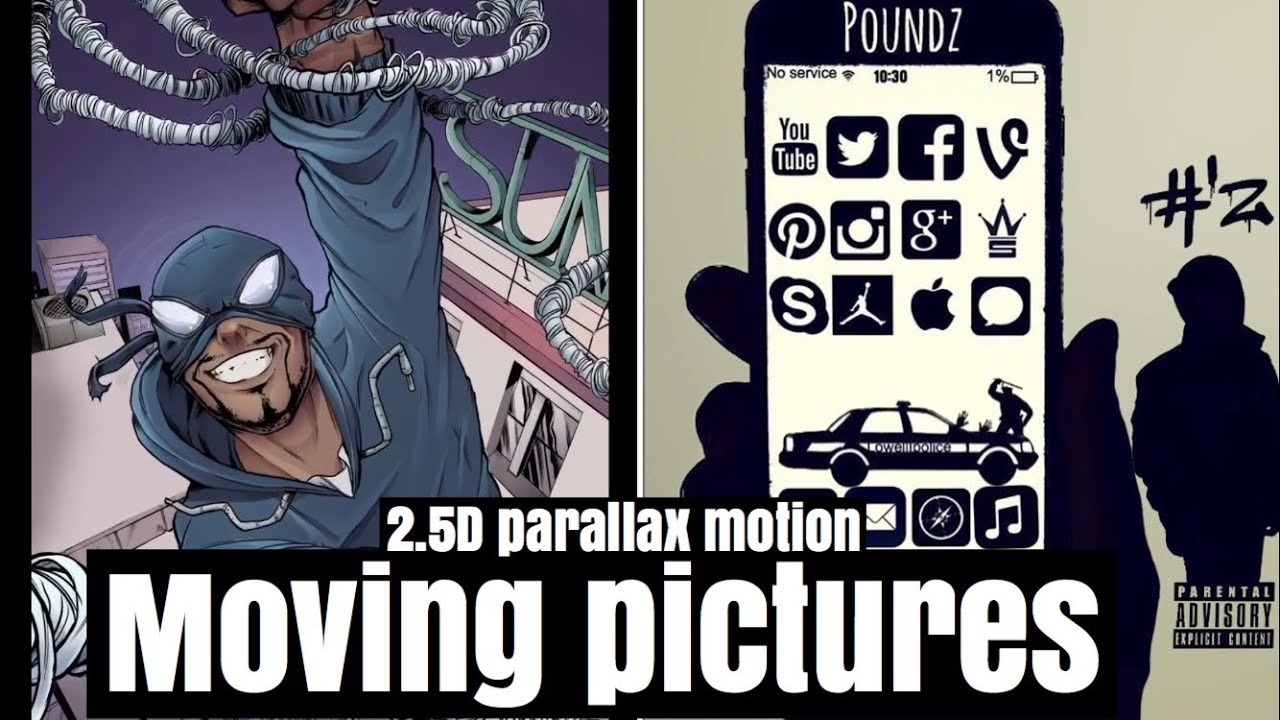 Moving pictures 2.5D parallax motion animated pictures review - YouTube