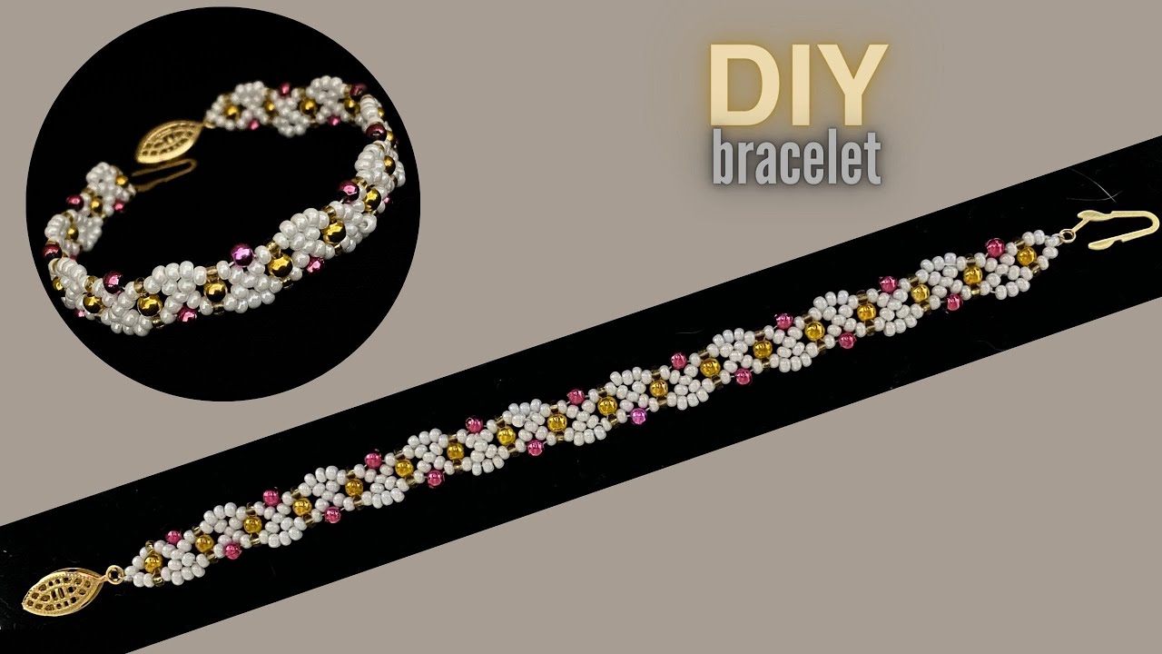Beaded bracelet tutorial. Seed bead bracelet making - YouTube