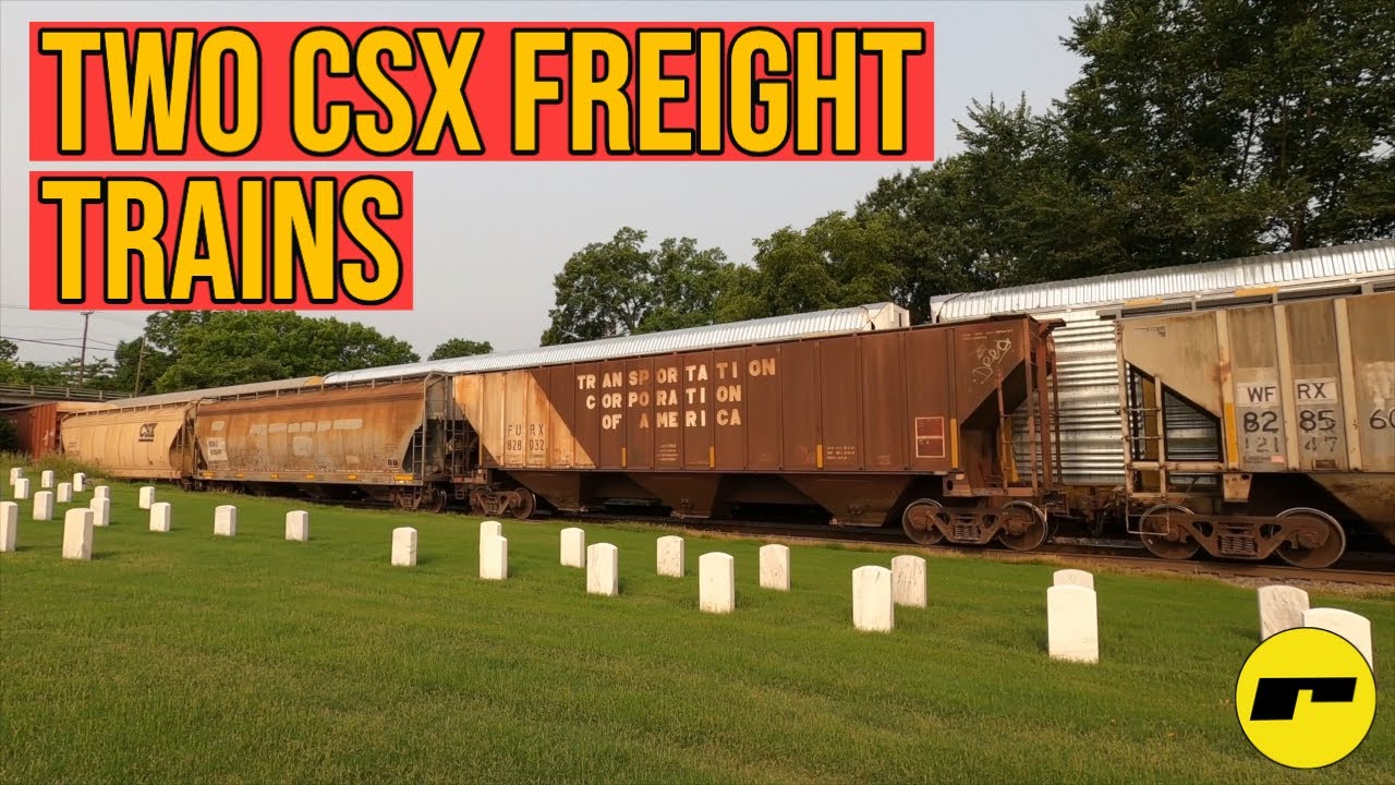 Two CSX Freight Trains from July 16 - M512 and B796 - YouTube