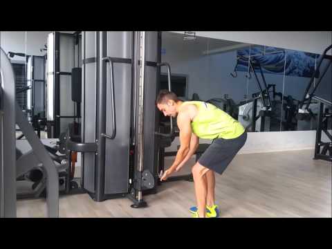 CURL DE BÍCEPS CON BARRA EN POLEA - YouTube