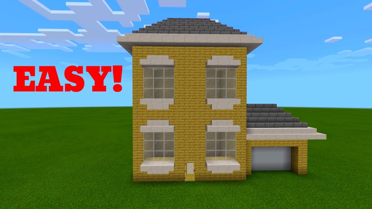 (EASY) Minecraft : How to build a Suburban House Tutorial - YouTube