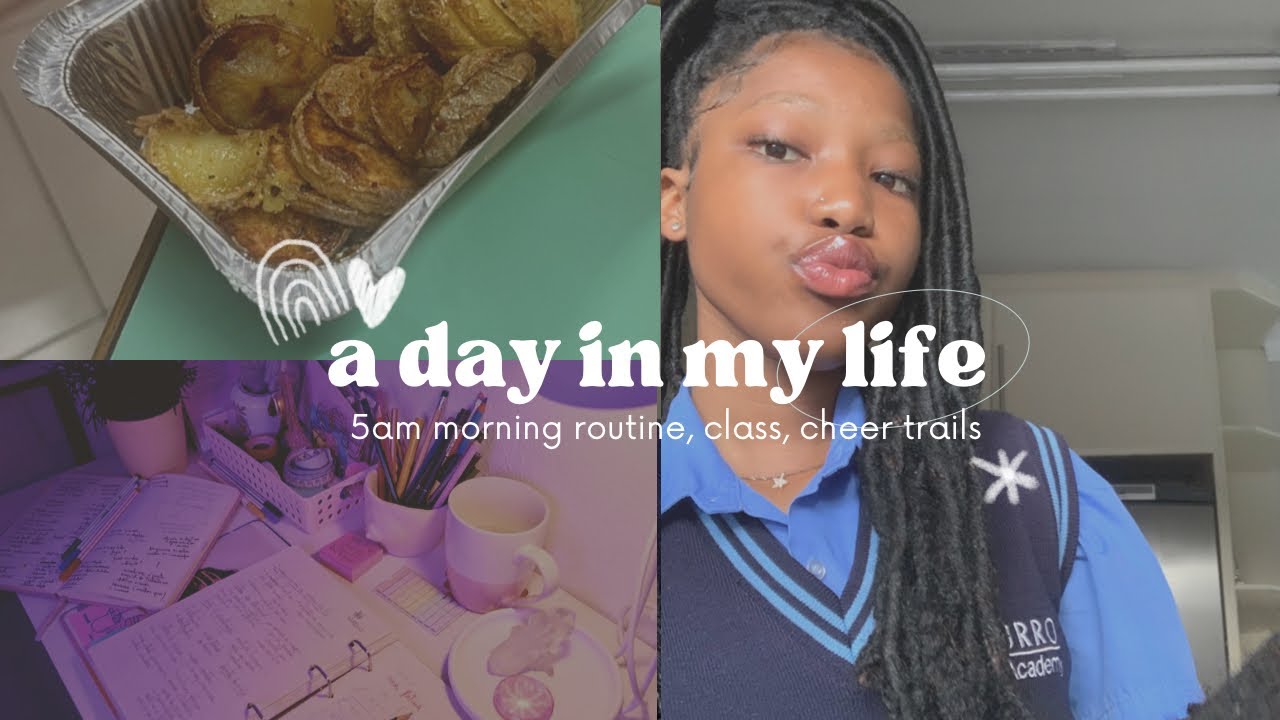 DAY IN MY LIFE:SCHOOL EDITION | 5am morning routine, grwm, class ...