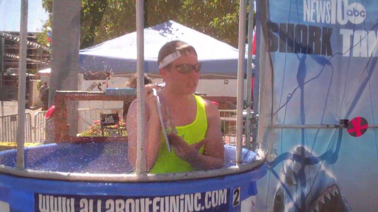Jeff Maher sent to bottom of anchor dunk tank at California State Fair ...
