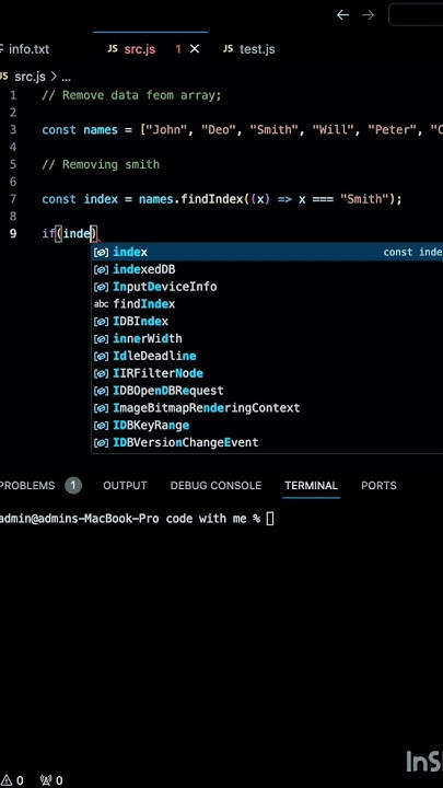 Remove Element Form Array Javascript Array Manipulation Coding Codingchallenge