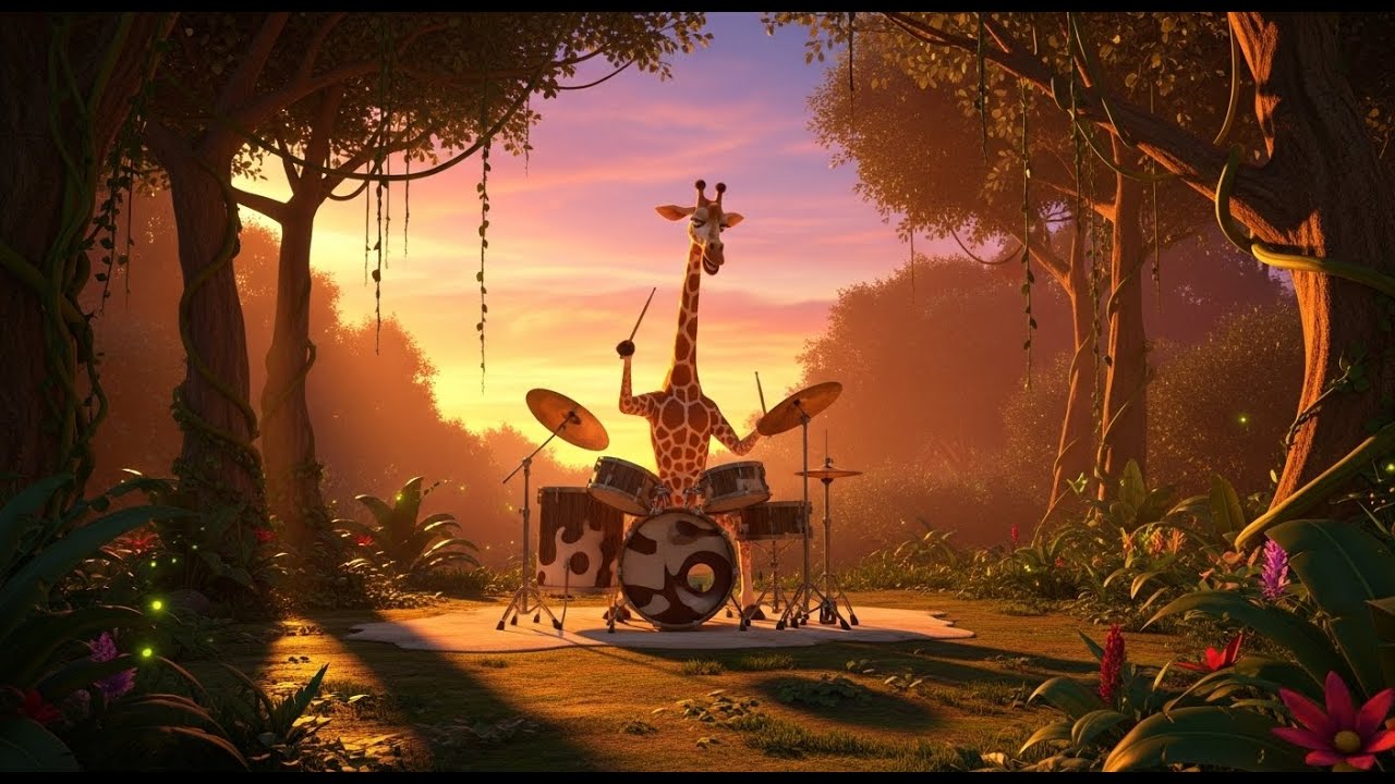 The Giraffe Who Found a Drum | Fun Nursery Rhymes and Kids Songs ...