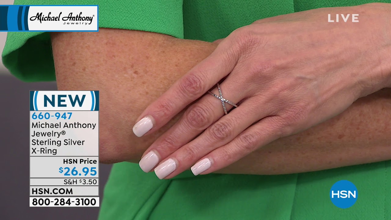 Michael Anthony Jewelry Sterling Silver DiamondCut X Ring - YouTube