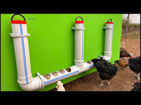 Sıradışı Fikir | PVC Borulardan Çok Pratik Tavuk Yemlik Yapımı