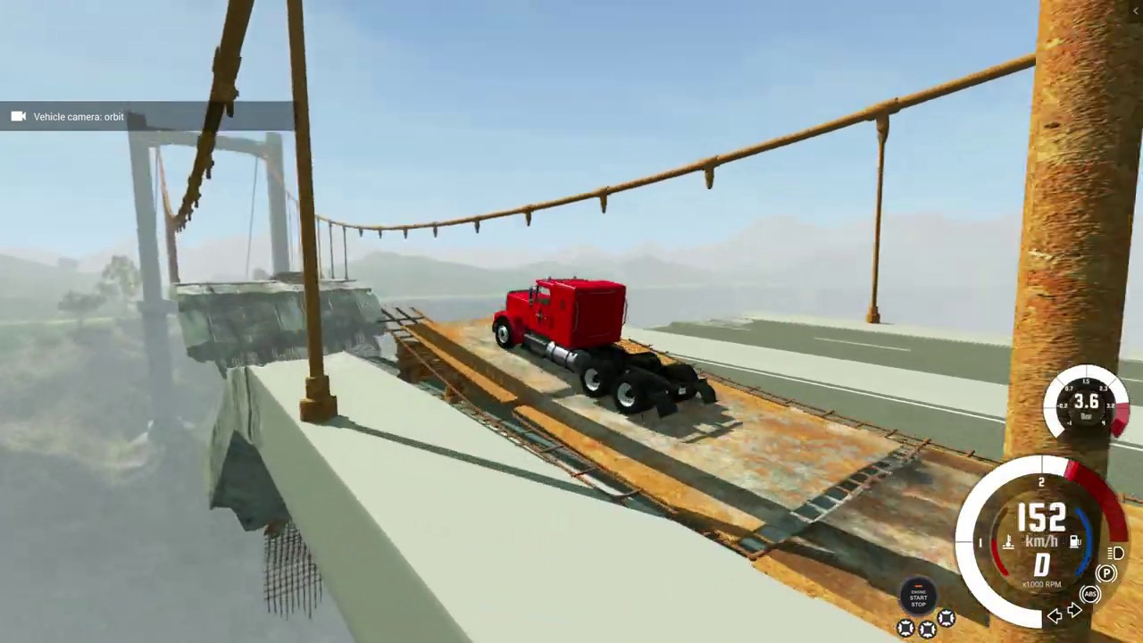 Part#3 BeamNG Drive - Broken Bridge Jumps - Trucks #1 - YouTube