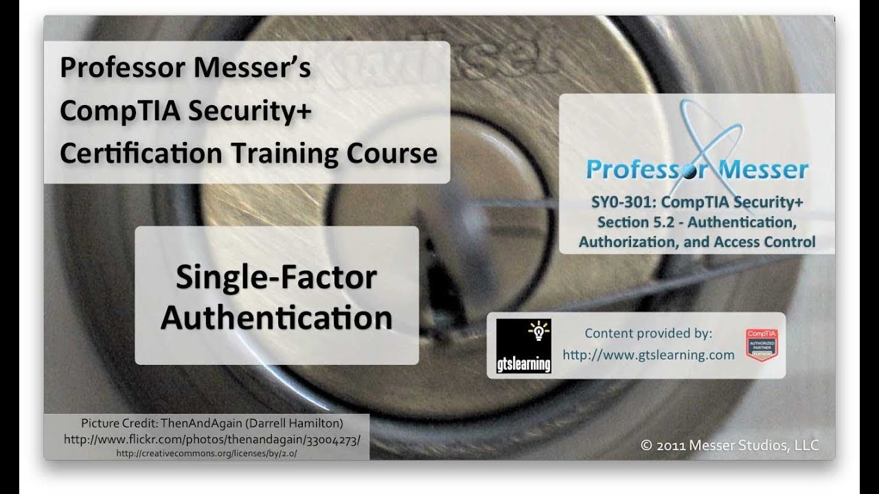Understanding Single-Factor Authentication - CompTIA Security+ SY0-301: ...