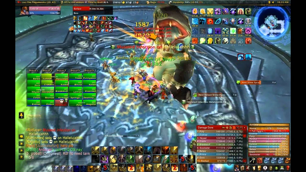 Molten WoW - Icecrown Citadel : Rotface 25 man - Ret Pally PoV - 3.3.5a ...