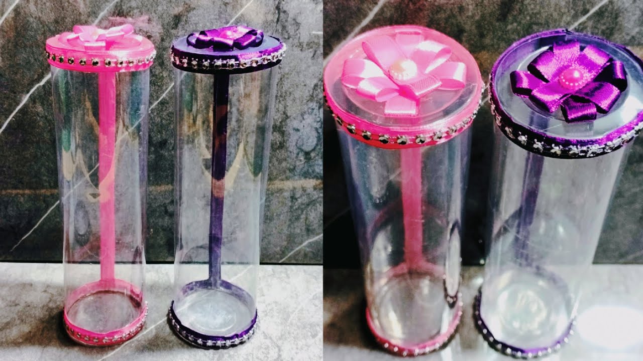 DIY Gift Container from Plastic Bottle & Cup/DIY tempat gift dari botol ...
