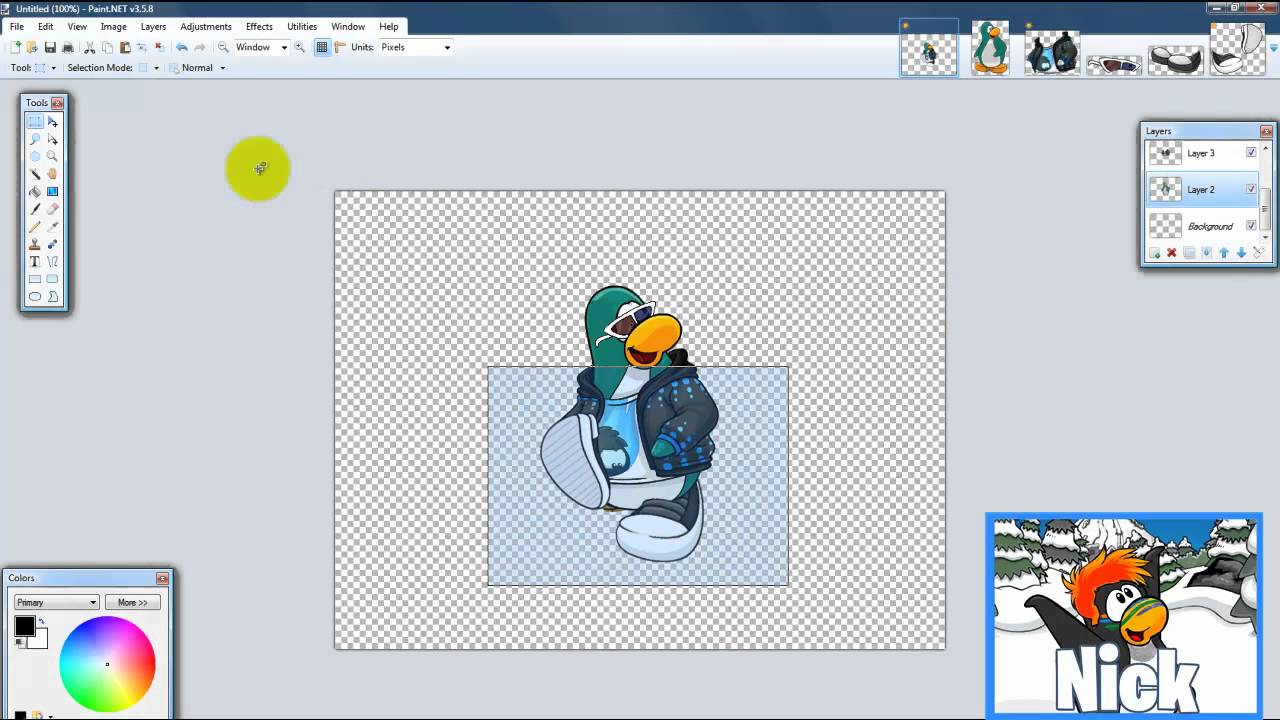 Club penguin Tutorials- How to make a Custom Penguin With Paint.Net ...