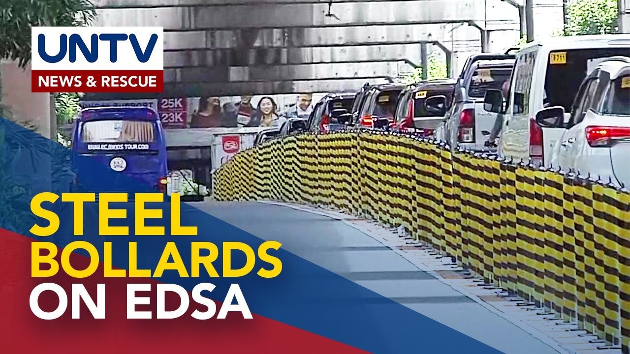MMDA begins installation of steel bollards on EDSA; private group ...