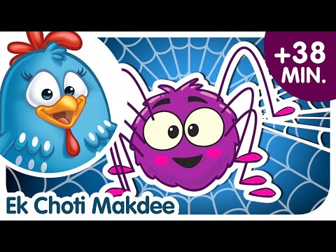 Itsy Bitsy Spider | Ek Choti Makdee | Hindi Nursery Rhymes | Lottie Dottie Murgi