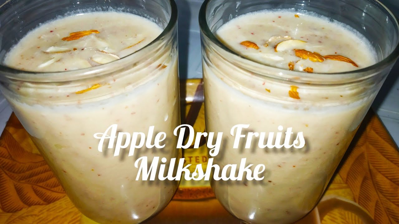 Apple -Dry Fruit Milkshake | Apple smoothie By Fouzi's Zaiqa - YouTube