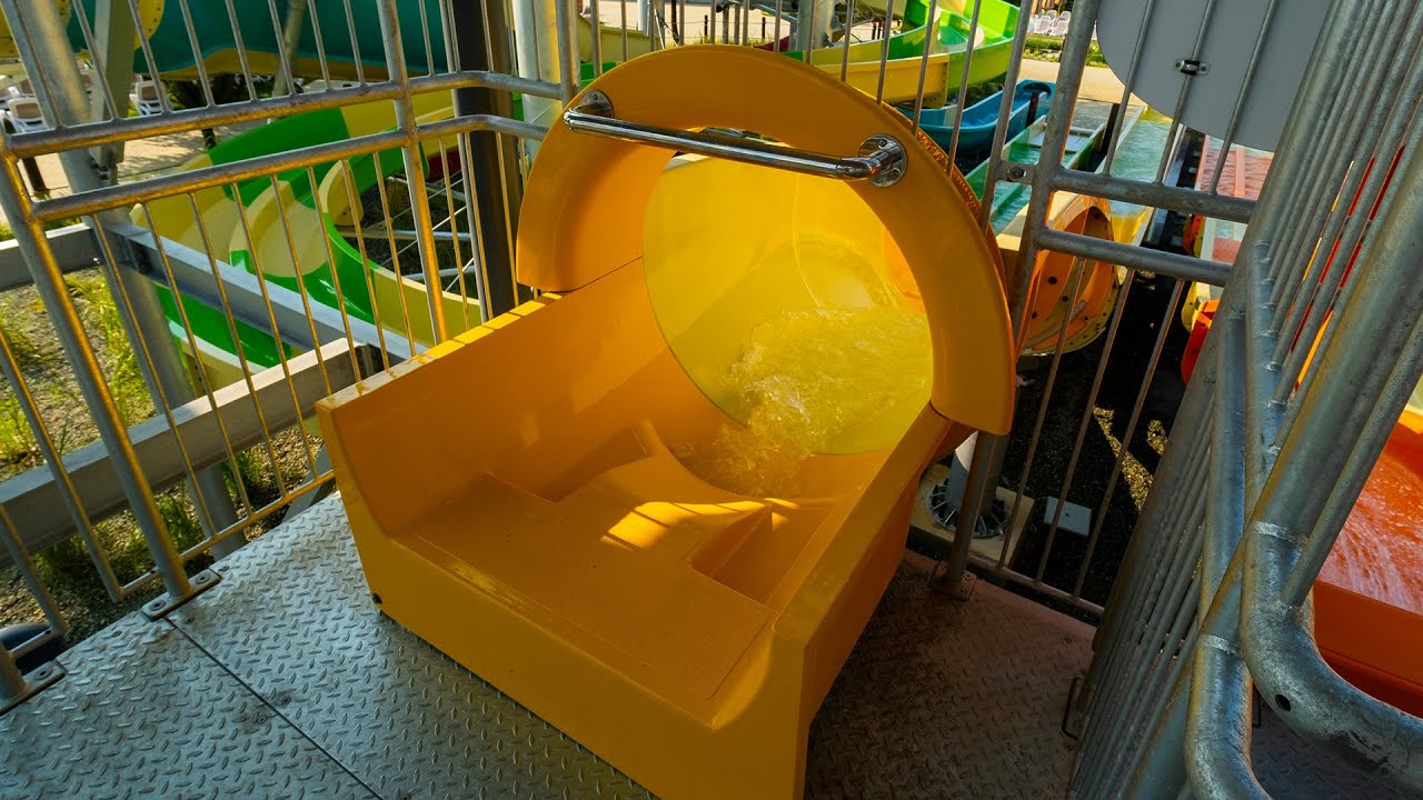 PLUM - Dueling FreeFall Water Slides [NEW 2022] Energylandia - YouTube