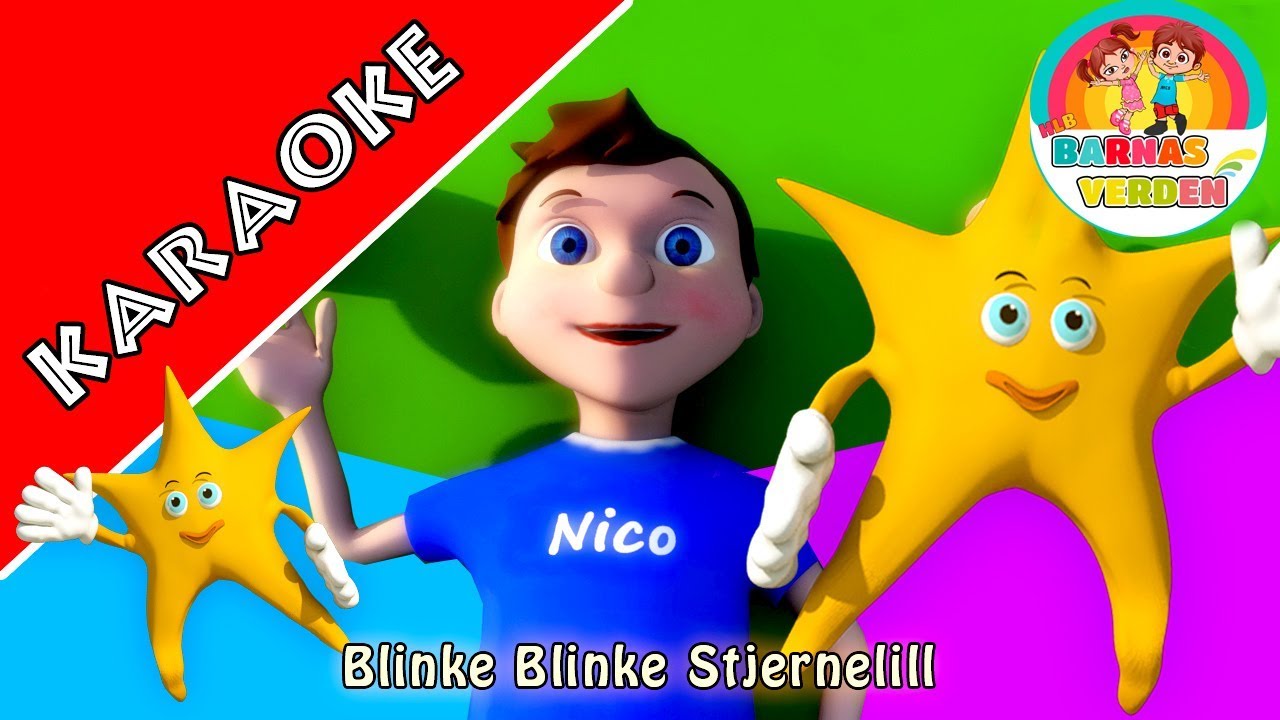 KARAOKE: Blinke Blinke Stjernelill - Instrumental versjon med tekster ...