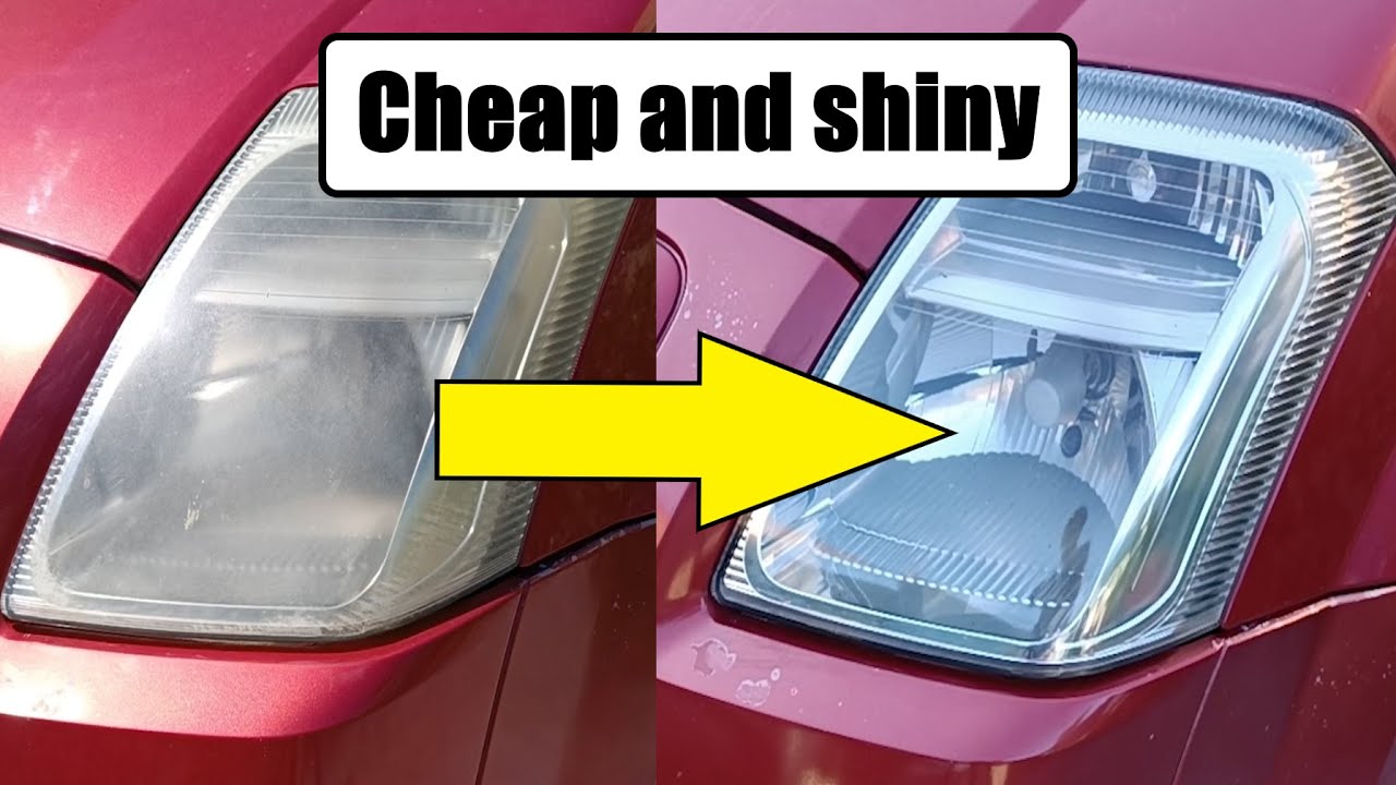 Dull car headlights renewal (cheap version) - YouTube