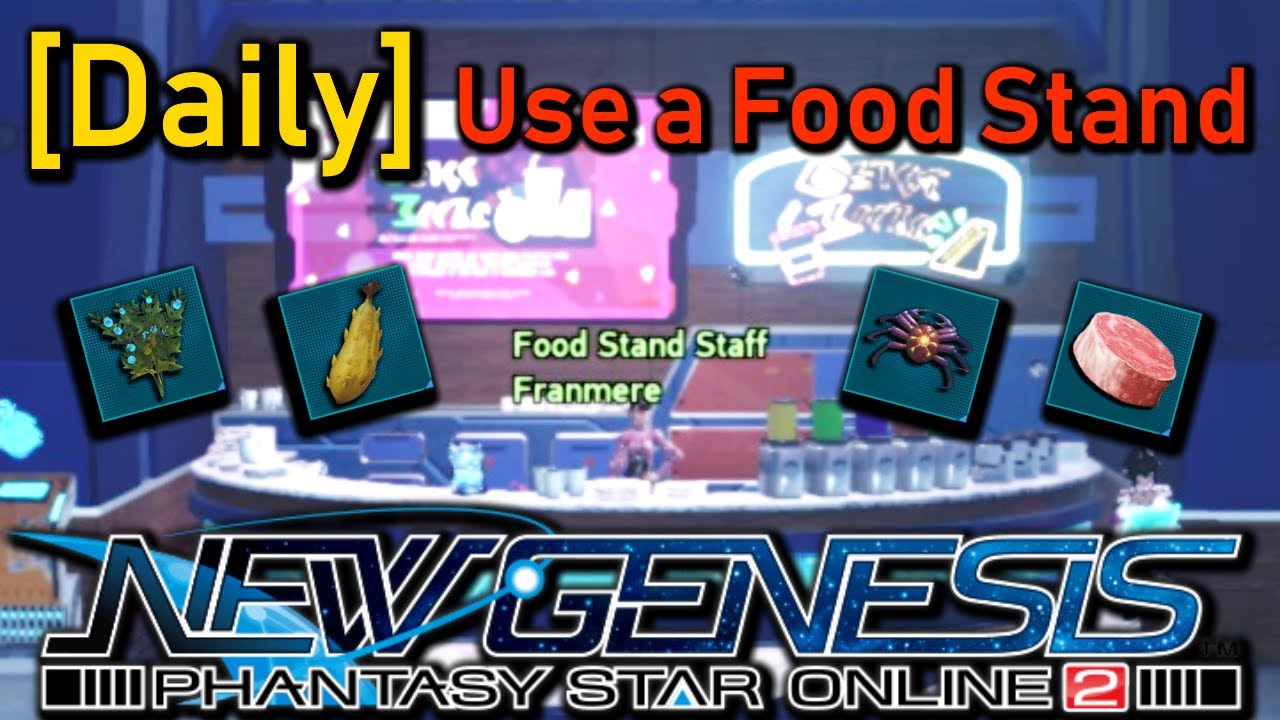 PSO2 NGS - [Daily Quest] Use a Food Stand - YouTube