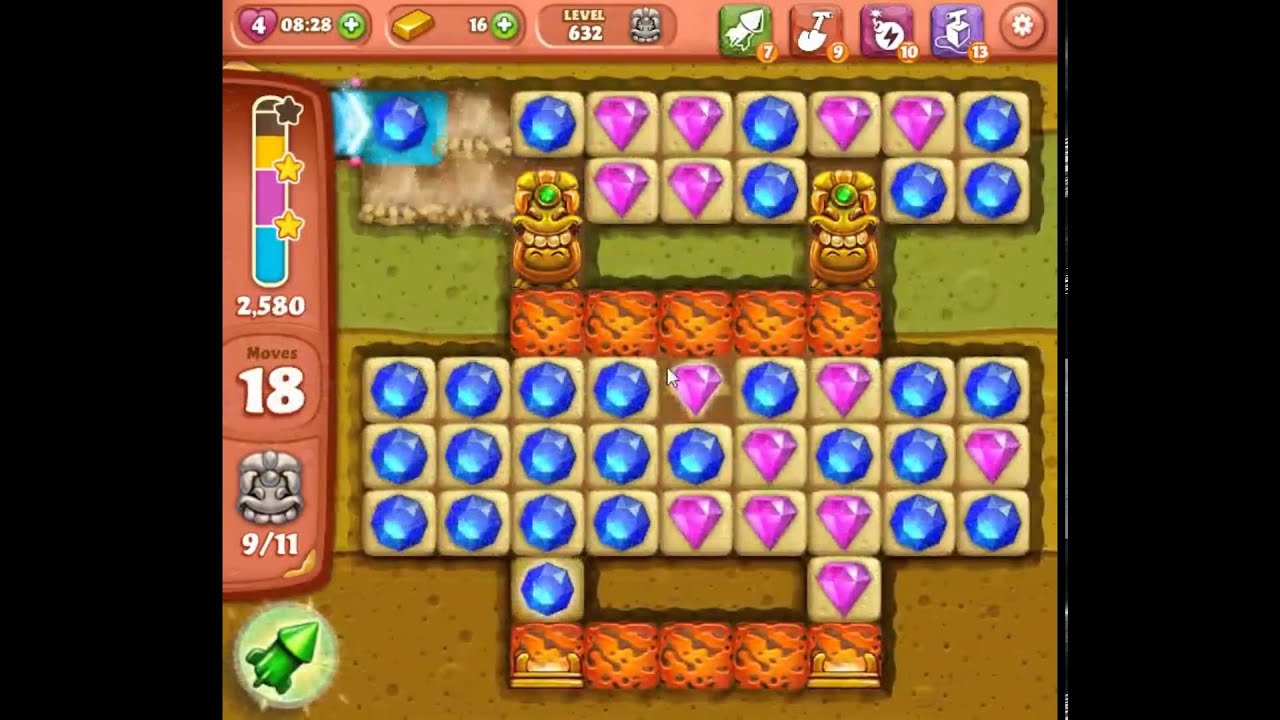 Diamond Digger Saga Level 632 - YouTube