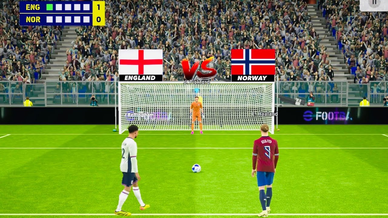 England 🏴󠁧󠁢󠁥󠁮󠁧󠁿 vs Norway 🇳🇴Penalty Kick 🥰| Erling Haaland vs Jide Bellingham 🔥 - YouTube
