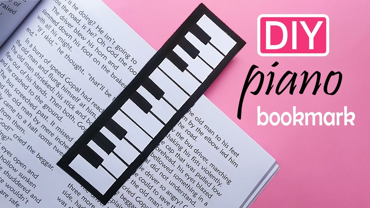 how to make a bookmark I piano bookmark I diy bookmarks I cute and easy ...