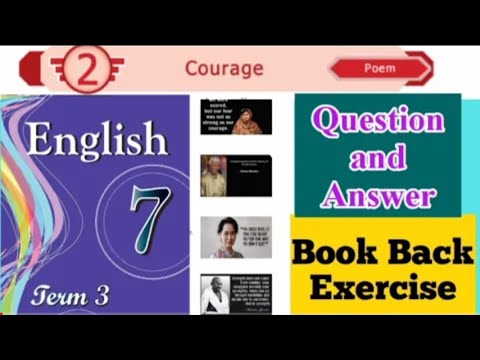 7th Std - Term 3 | English - Courage | Poem - Question and Answer - YouTube