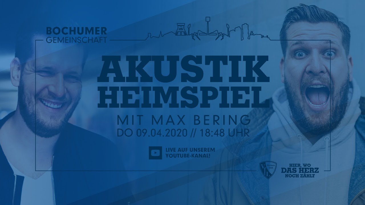 LIVE | Akustikheimspiel Vol. 02 mit Max Bering - YouTube