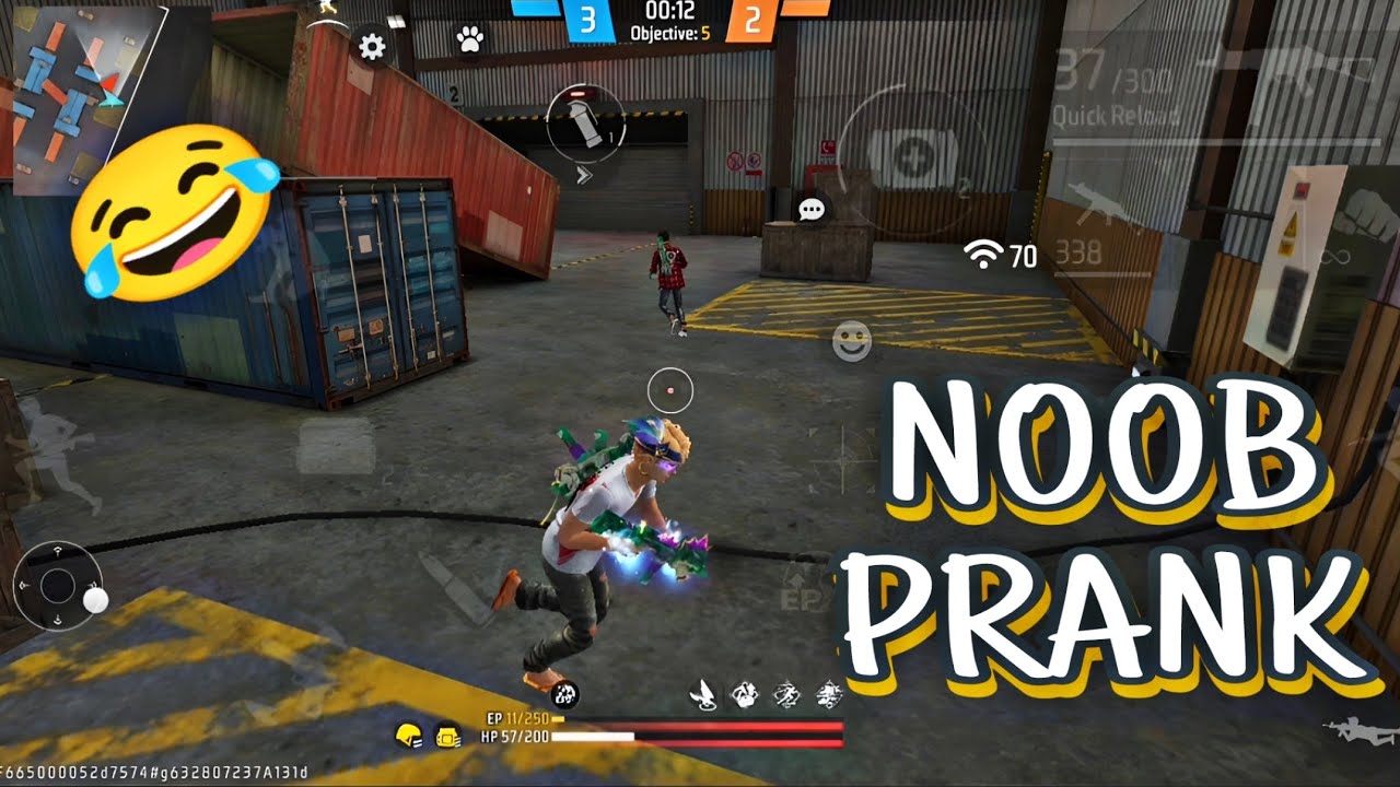 Free fire max | prank video | Lone wolf | noob prank video | garena ...
